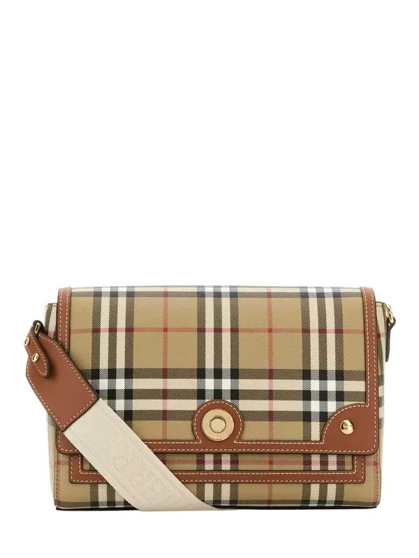 Burberry Mini Printed Canvas Crossbody Handbag - Checked