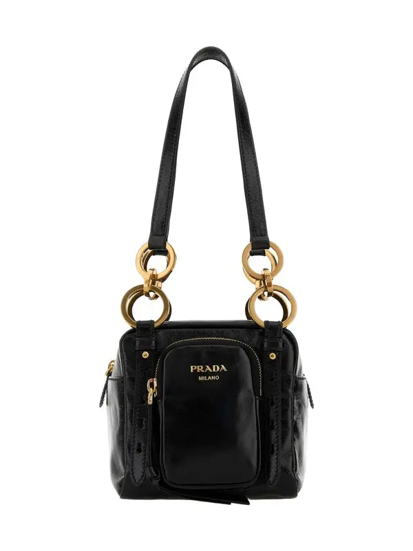 Prada Mini Dangle Handbag - Black