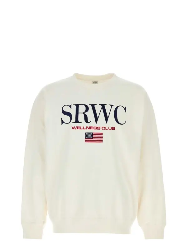 SPORTY & RICH 100% Cotton Sweatshirt - White