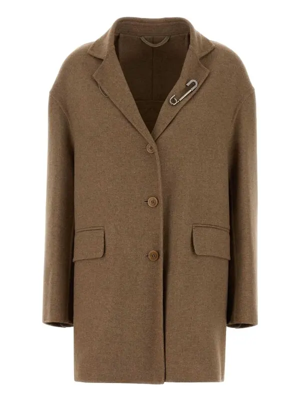 Ermanno Scervino Single-breasted Wool-blend Blazer - Camel