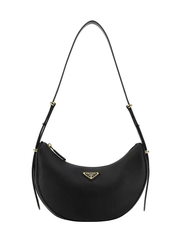 Prada Mini Leather Shoulder Handbag - Black