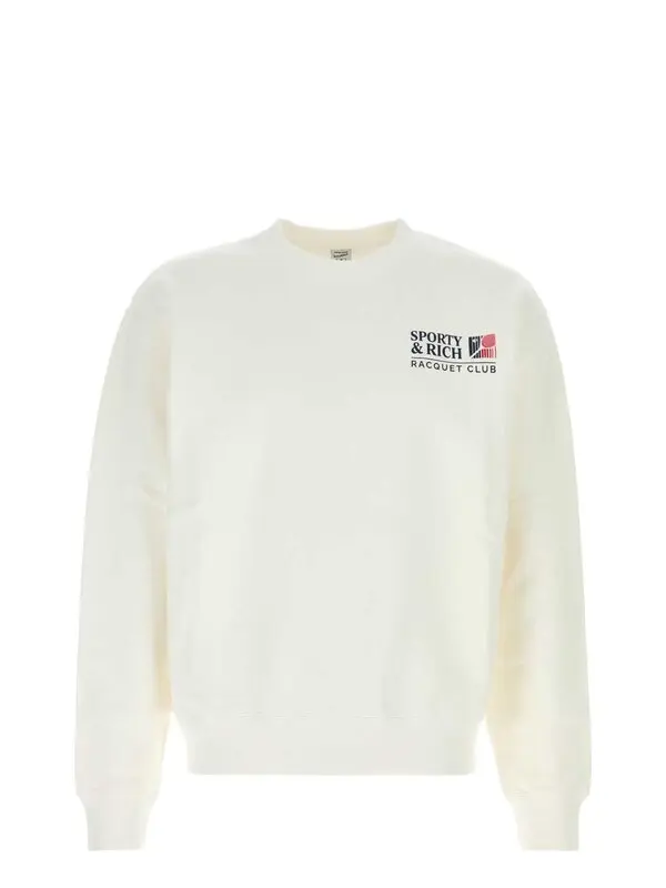 Sporty & Rich Racquet Club" Crewneck Sweatshirt - White