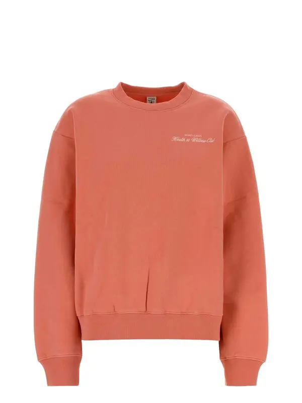 SPORTY & RICH Cotton Crewneck Sweatshirt - Pink