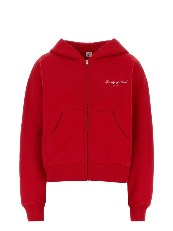 Sporty & Rich Cotton Crewneck Sweatshirt - Red