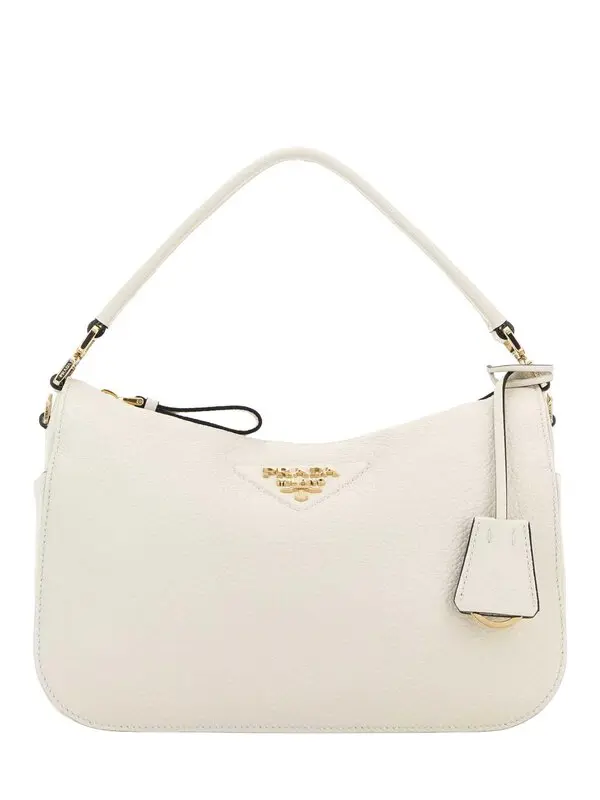 Prada Leather Small Handbag - White