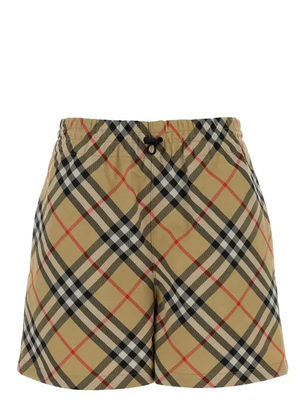 Burberry Embroidered Canvas Shorts For - Checked