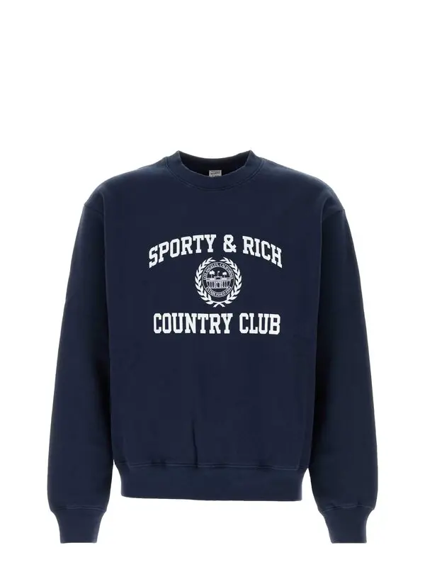 SPORTY & RICH Country Club" Crewneck Sweatshirt - Blue