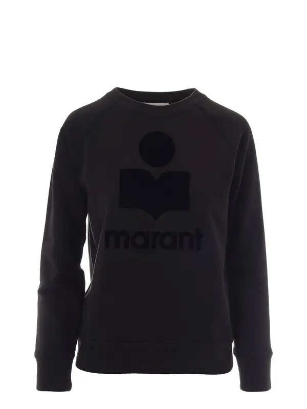 MARANT ETOILE Logo Graphic Crewneck Sweatshirt - Faded Black