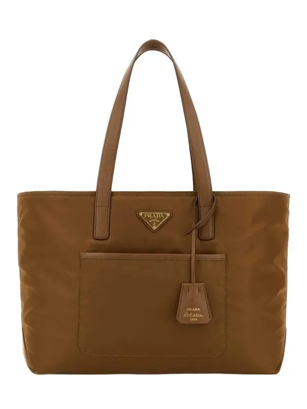 Prada Re-nylon Shopping Handbag - Brown