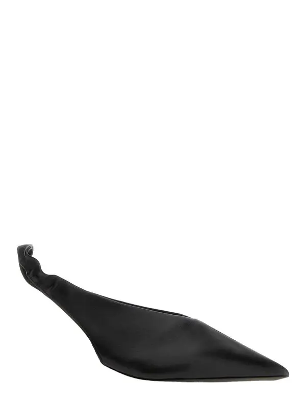 Loewe Origami Cubic Leather Slingback Pumps - Black