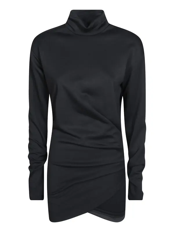 DONDUP Slim-fit Viscose Blend Scuba Mini Dress - Nero