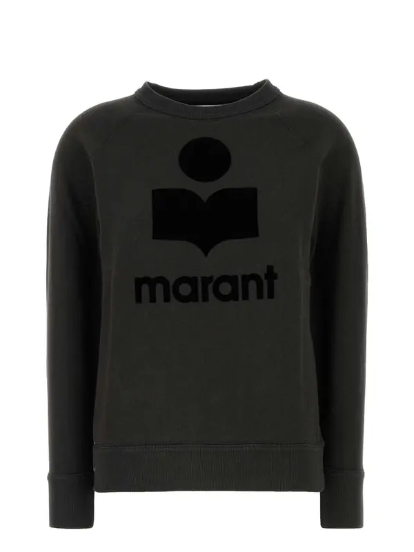 Isabel Marant Étoile Cotton-blend Logo Sweatshirt - Black