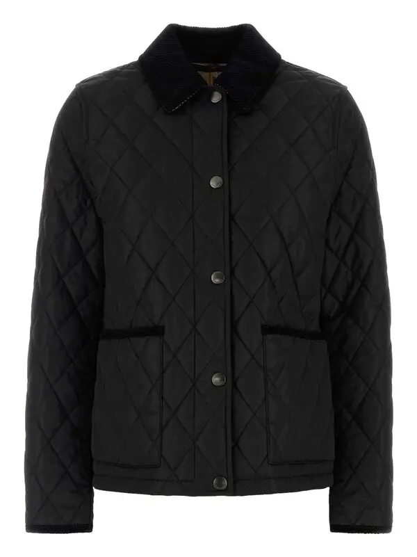 Burberry Quilted Hooded Jacket - Black