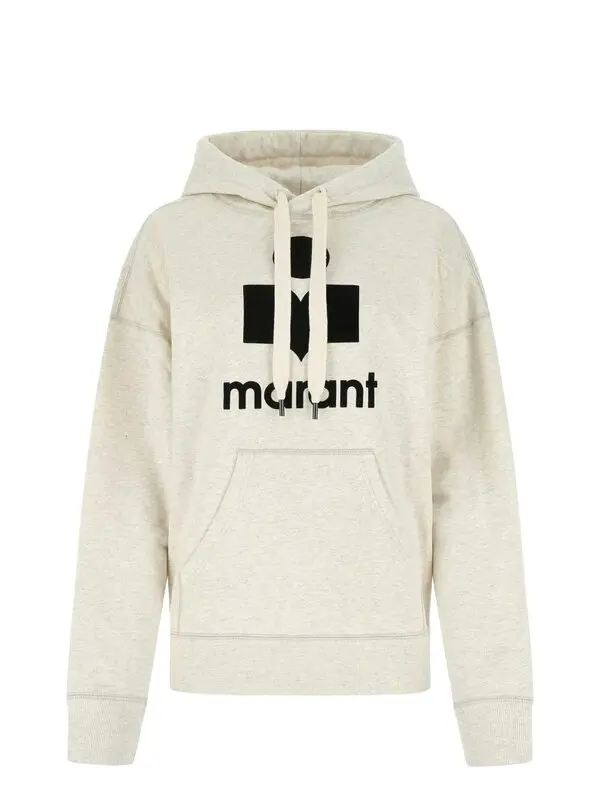 Isabel Marant Étoile Mansel Melange Cotton-blend Sweatshirt - White