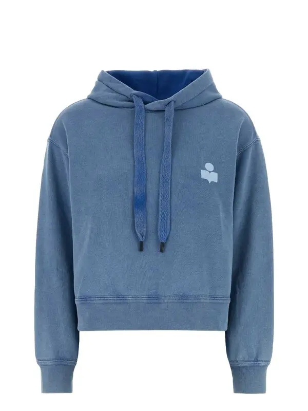 Isabel Marant Étoile Salmy Cotton Blend Hoodie - Light Blue