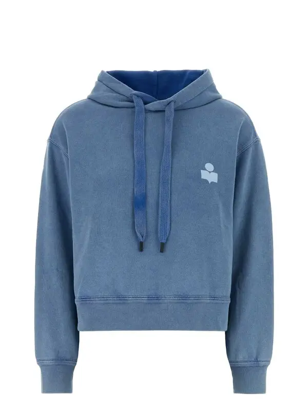 Isabel Marant Étoile Salmy Cotton Blend Hoodie - Light Blue