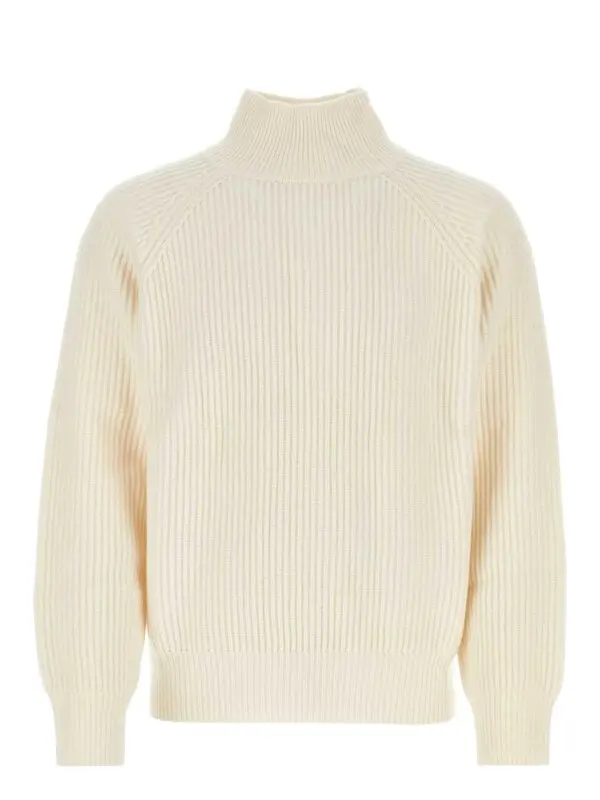 Le Kasha Organic Cashmere High Neck Sweater - White