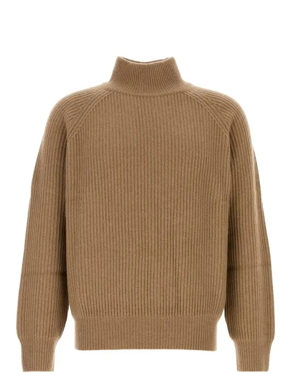 Le Kasha Cashmere Ribbed Turtleneck Sweater - Camel