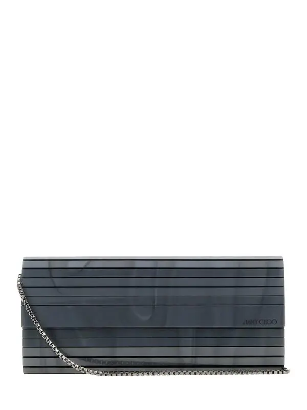 JIMMY CHOO Sweetie Clutch With Shoulder Strap - Blue