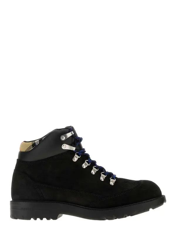 Burberry Suede Moor Ankle Boots - Black