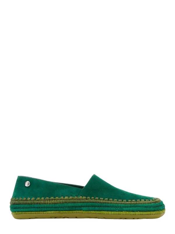 Loewe Suede Espadrilles With Rubber Sole - Green