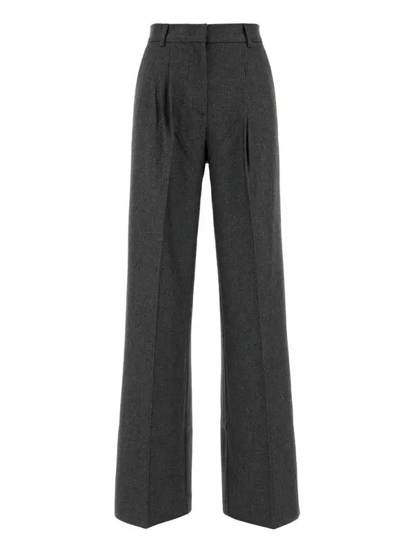 Andamane Nathalie Wide-leg Twill Pants - Grey