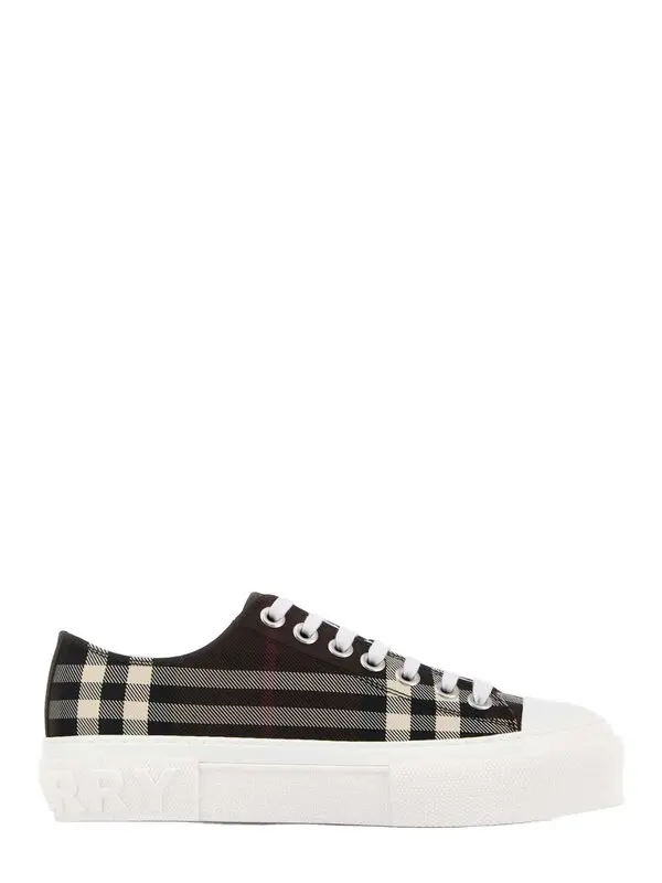 Burberry Embroidered Canvas Platform Sneakers For - Checked