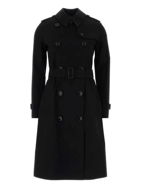 Burberry Gabardine Trench Jacket - Black