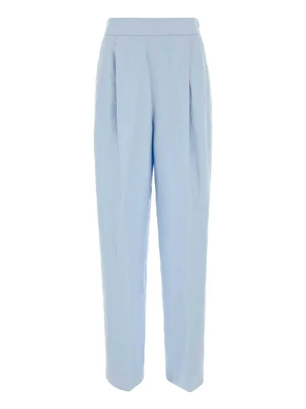 Agnona Lightweight Linen Tailored Trousers - Light Blue