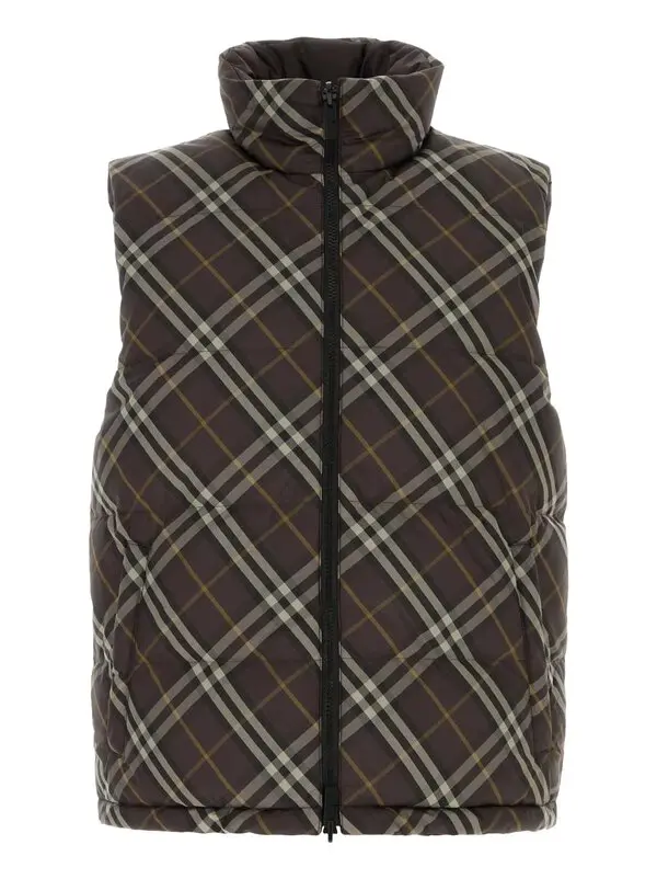 Burberry Reversible Embroidered Down Vest - Checked