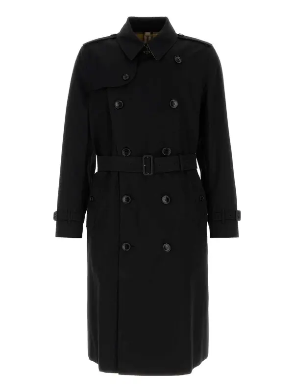 Burberry Kensington Long Trench Coat - Black