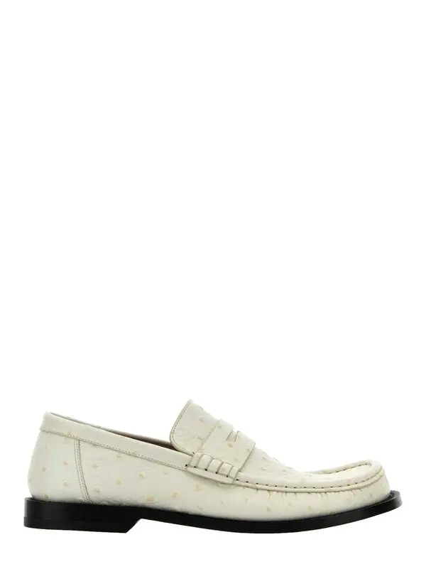Loewe Campo Leather Loafers - White