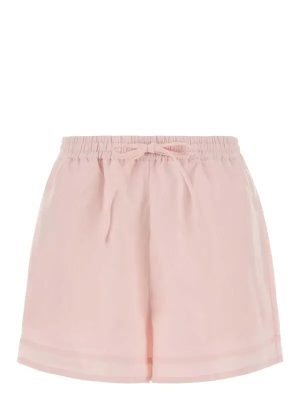 Le Kasha Linen Drawstring Shorts - Pink