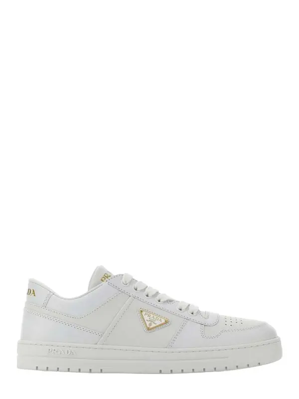 Prada Leather Downtown Sneakers - White