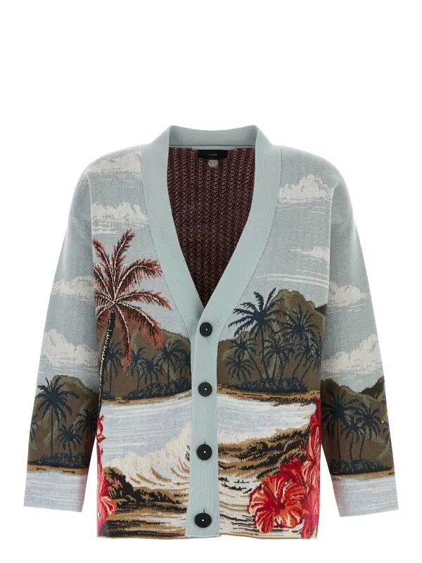 Alanui Embroidered Wool-blend Cardigan - Printed