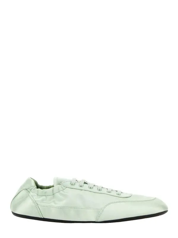 Prada Satin Collapsible Sneakers - Green