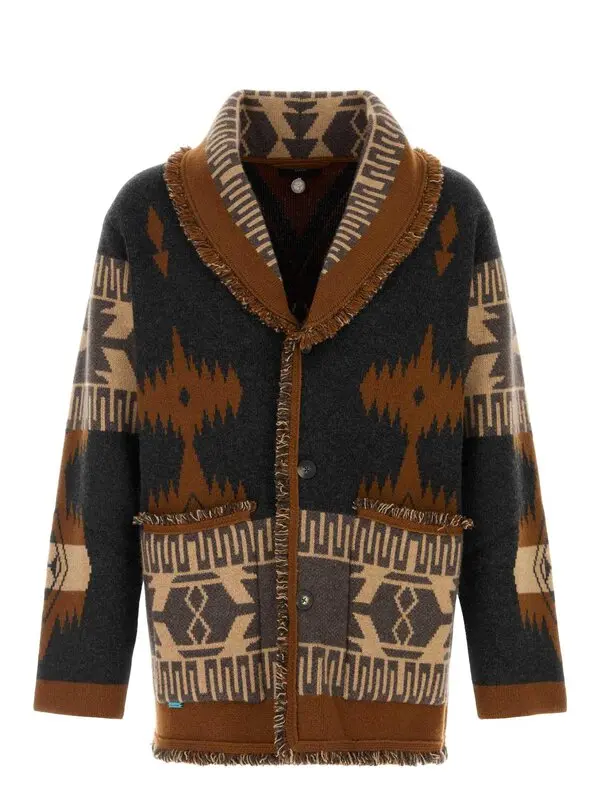 Alanui Embroidered Icon Cashmere Cardigan - Printed