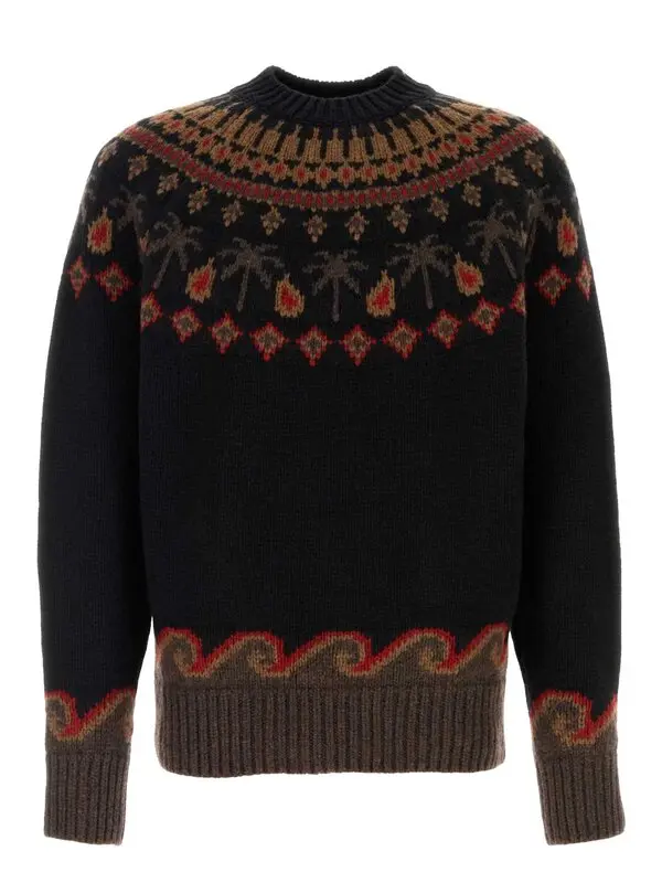 Alanui Embroidered Virgin Wool Sweater - Printed