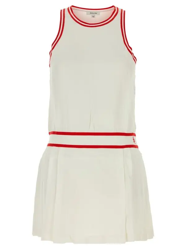 SPORTY & RICH Viscose Gown Dress - White