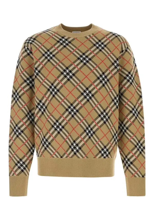 Burberry Gregory Argyle Knit Polo - Sand