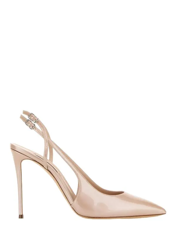 Casadei Casual Chic Leather Pumps With 11 Cm Heel - Pink