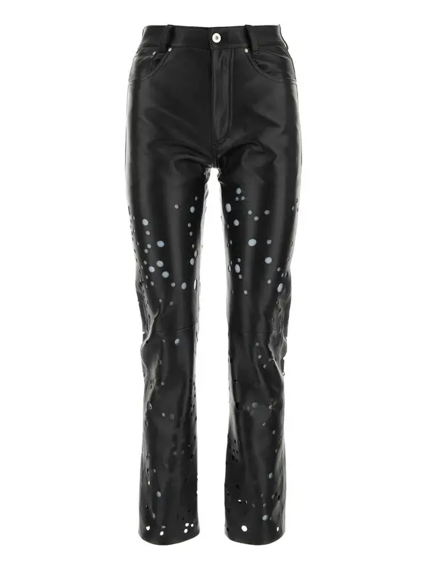 DURAZZI MILANO Leather Pant - Black
