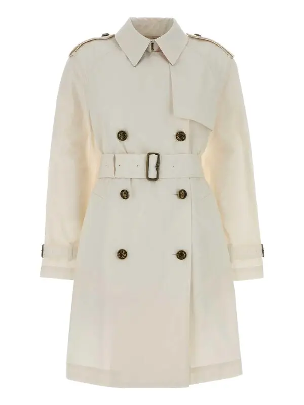 Burberry Cotton Belgravia Trench Coat - White