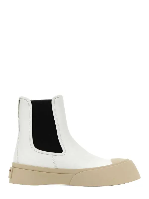 Marni Pablo Nappa Leather Chelsea Boots - White