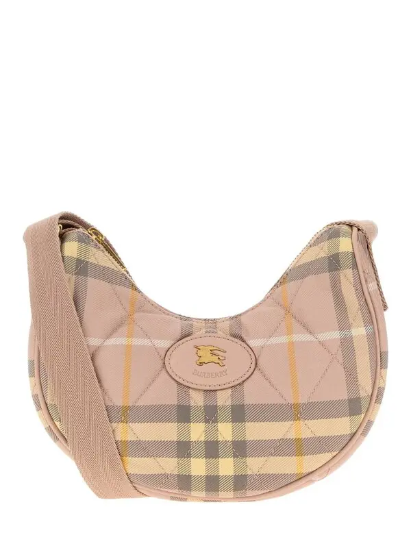 Burberry Embroidered Fabric Mini Crossbody Handbag - Checked