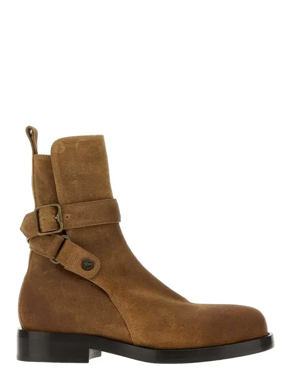 Burberry Suede Ankle Boots - Brown