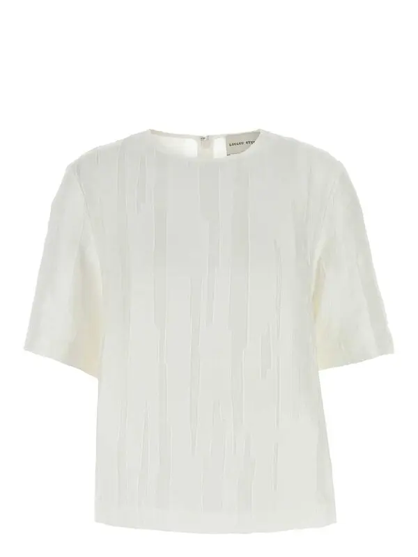 Loulou De Saison Silk-blend Toba T-shirt - White
