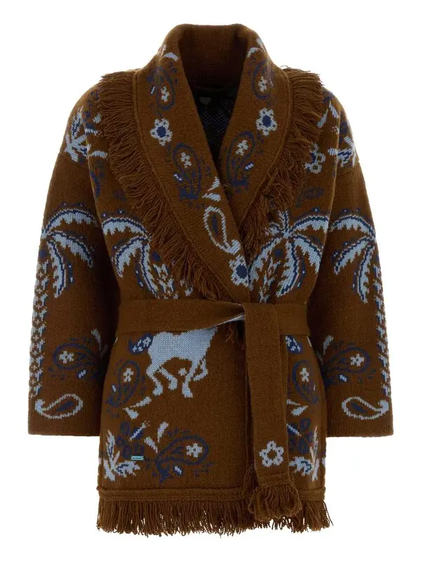 Alanui Embroidered Wool-blend Cardigan - Printed