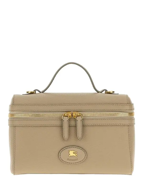 Burberry Dove Leather Bloomsbury Mini Handbag 19.5 Cm - Grey