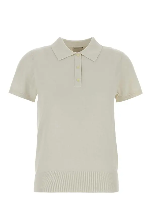 Calvin Klein Viscose Knit Polo Shirt - White